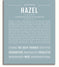 Hazel | Name Art Print – Name Stories