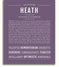 Heath | Name Art Print – Name Stories