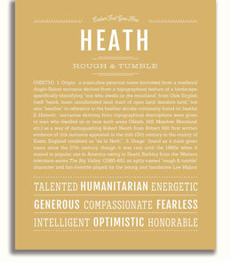 Heath | Name Art Print – Name Stories