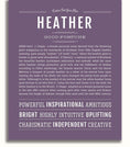 Heather | Name Art Print – Name Stories