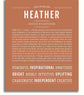 Heather Personalized Name Meaning Art Prints – Name Stories