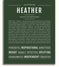 Heather Personalized Name Meaning Art Prints – Name Stories