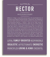 Hector Personalized Name Meaning Art Prints – Name Stories