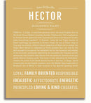 Hector Personalized Name Meaning Art Prints – Name Stories