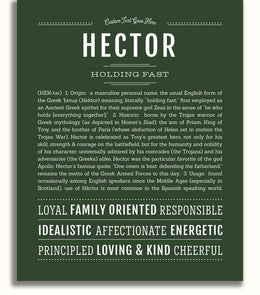 Hector | Name Art Print – Name Stories