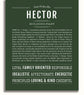 Hector Personalized Name Meaning Art Prints – Name Stories
