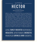 Hector Personalized Name Meaning Art Prints – Name Stories