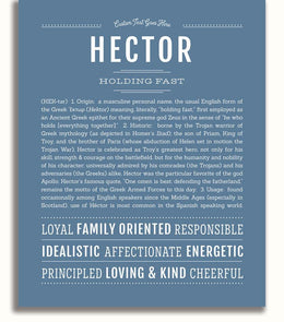 Hector | Name Art Print – Name Stories
