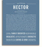 Hector Personalized Name Meaning Art Prints – Name Stories