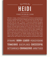 Heidi | Name Art Print – Name Stories