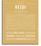 Heidi | Name Art Print – Name Stories