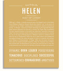 Helen Personalized Name Meaning Art Prints – Name Stories