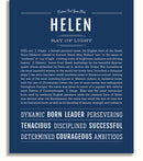 Helen Personalized Name Meaning Art Prints – Name Stories