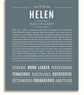 Helen Personalized Name Meaning Art Prints – Name Stories