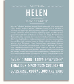 Helen Personalized Name Meaning Art Prints – Name Stories
