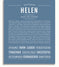 Helen Personalized Name Meaning Art Prints – Name Stories