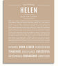 Helen Personalized Name Meaning Art Prints – Name Stories