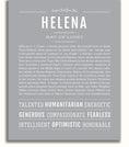 Helena Personalized Name Meaning Art Prints – Name Stories