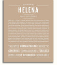 Helena Personalized Name Meaning Art Prints – Name Stories