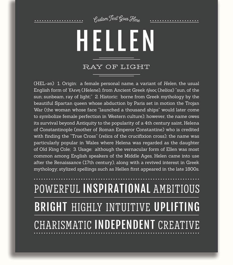 Hellen | Name Art Print – Name Stories