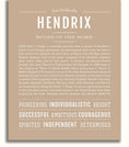 Hendrix | Name Art Print – Name Stories
