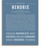 Hendrix Personalized Name Meaning Art Prints – Name Stories