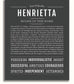 Henrietta | Name Art Print – Name Stories