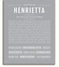 Henrietta | Name Art Print – Name Stories