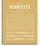 Henrietta | Name Art Print – Name Stories