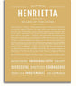 Henrietta | Name Art Print – Name Stories