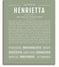 Henrietta Personalized Name Meaning Art Prints – Name Stories