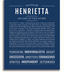 Henrietta | Name Art Print – Name Stories