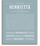 Henrietta | Name Art Print – Name Stories