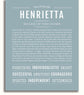 Henrietta | Name Art Print – Name Stories