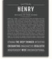 Henry Personalized Name Meaning Art Prints – Name Stories