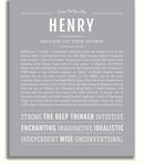 Henry | Name Art Print – Name Stories