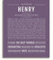 Henry | Name Art Print – Name Stories