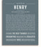 Henry Personalized Name Meaning Art Prints – Name Stories