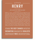 Henry Personalized Name Meaning Art Prints – Name Stories