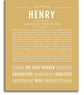 Henry Personalized Name Meaning Art Prints – Name Stories