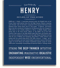 Henry Personalized Name Meaning Art Prints – Name Stories