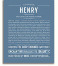 Henry Personalized Name Meaning Art Prints – Name Stories