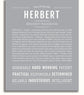Herbert | Name Art Print – Name Stories