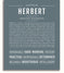 Herbert Personalized Name Meaning Art Prints – Name Stories