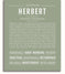 Herbert | Name Art Print – Name Stories