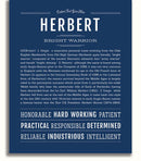 Herbert | Name Art Print – Name Stories