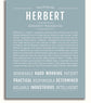 Herbert | Name Art Print – Name Stories