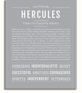 Hercules Personalized Name Meaning Art Prints – Name Stories