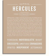Hercules Personalized Name Meaning Art Prints – Name Stories