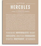 Hercules Personalized Name Meaning Art Prints – Name Stories